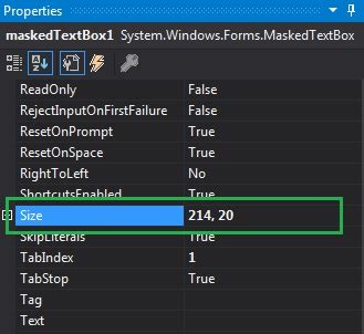 How To Set The Size Of The MaskedTextBox In C GeeksforGeeks