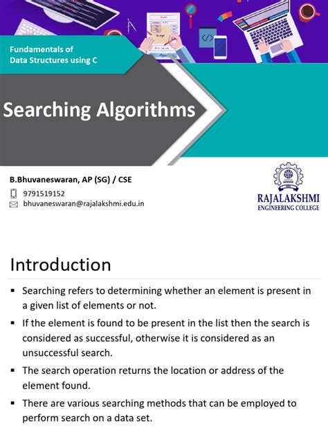 Searching Algorithms In Data Structures Pdf