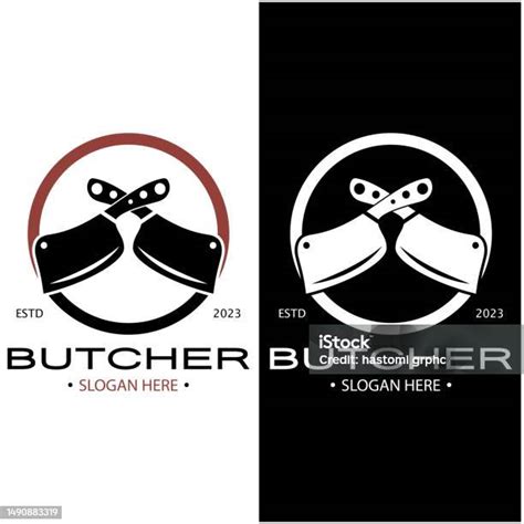 정육점 칼 빈티지 로고 일러스트 요리사 칼 로고 템플릿 비즈니스 배지 레스토랑 도살장 정육점 카페 브랜드 및 칼 가게 현대적인 간단한 미니멀리스트 벡터 개념으로 고기에 대한