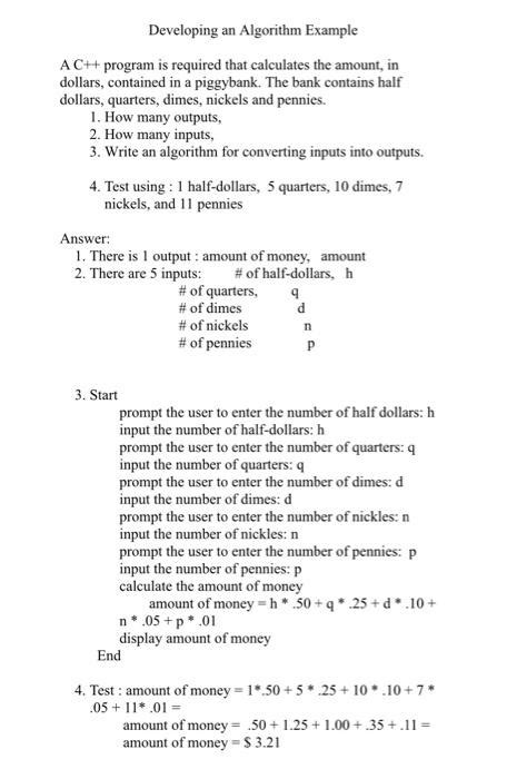 Solved Developing An Algorithm Example AC Program Is Chegg Com