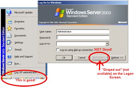 Remove The Shut Down Option From Start On Windows 2003 Server