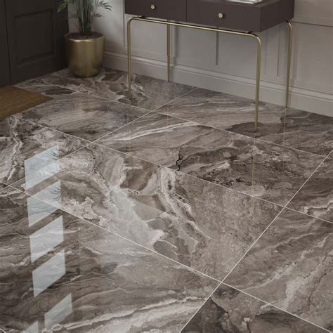 Pallet 43m2 Core Grey Slate Polished Wall And Floor Porcelain Tiles 60