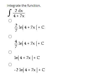 Solved Integrate The Function Chegg Com