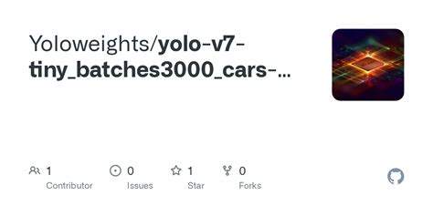 Yolo V7 Tinybatches3000cars Only One Car Yolov7 Tinycfg At Main