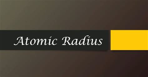 Atomic Radius PPT Notes PDF Download Shop Handwritten Notes SHN