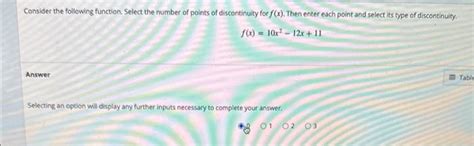solved consider the following function select the number of