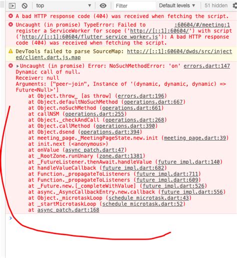 Uncaught In Promise Error Nosuchmethoderror On Dynamic Call Of