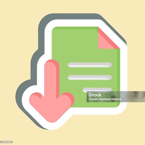 스티커 파일 버튼 다운로드 기호와 관련이 있습니다 심플한 디자인 일러스트레이션 가상현실에 대한 스톡 벡터 아트 및 기타 이미지