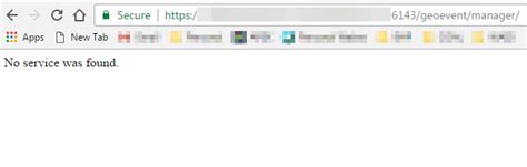 Problem No Service Was Found When Accessing GeoEvent Manager