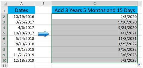 How To Add Or Subtract Days Months And Years To Date In Excel