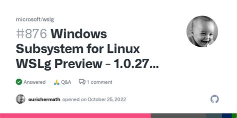 Windows Subsystem For Linux WSLg Preview Won T Install Under Windows H