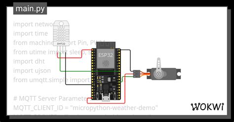 Sensor Dht22 Con Servo Motor 2 Wokwi Esp32 Stm32 Arduino Simulator