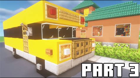 Minecraft Tutorial How To Make A School Bus Small School Part 3