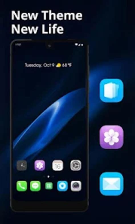 Android için Theme for Realme 2 black blue İndir