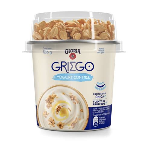 Yogurt Gloria Griego Con Miel Envase 128 G Tottus Perú