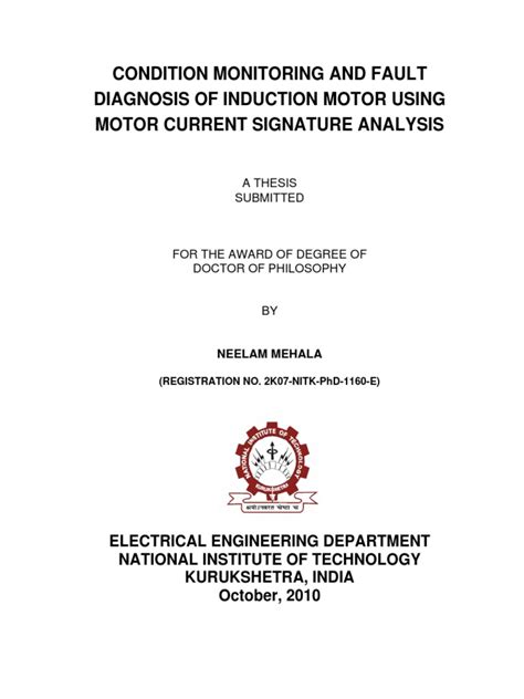 Motor Induction Pdf Wavelet Electric Motor