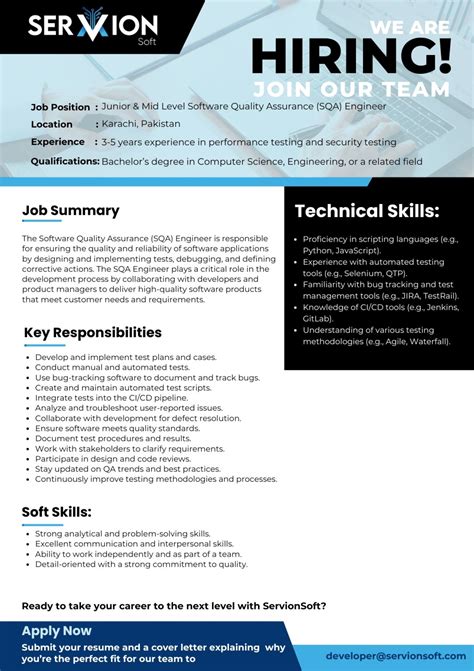 Servionsoft On Linkedin Hiring Qaengineer Softwaretesting