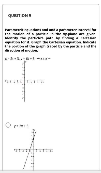 Solved Parametric Equations And And A Parameter Interval For Chegg