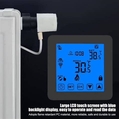 Black Thermostat Smart Wifi Programmable Heating T Grandado