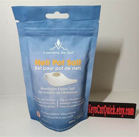 Netty Pot Ecoideas Himalayan Navage Salt 200g Etsy