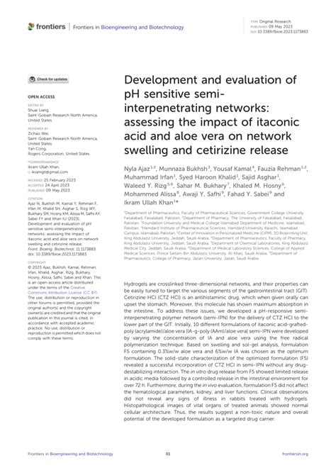 Pdf Development And Evaluation Of Ph Sensitive Semi Interpenetrating