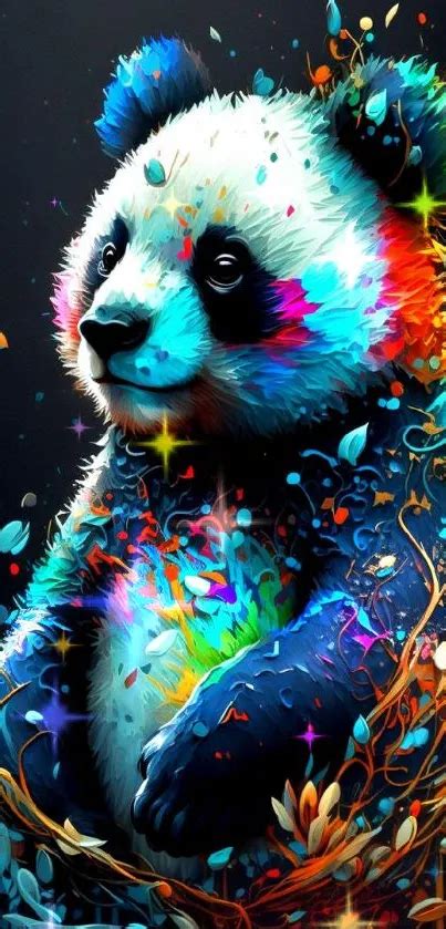 Colorful Panda Art Wallpaper Free Download