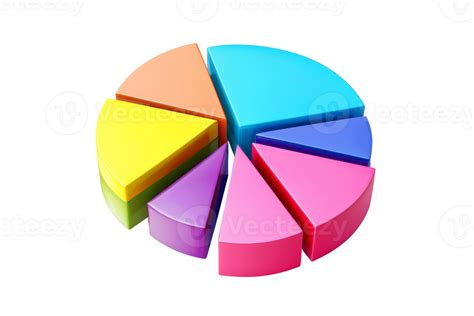 Colorful 3d Pie Chart With Multiple Segments Representing Data