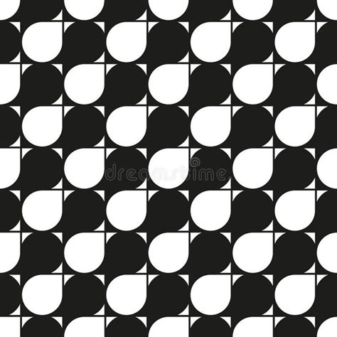 Seamless Circle Intersect Pattern Abstract Geometric Background Stock Illustration