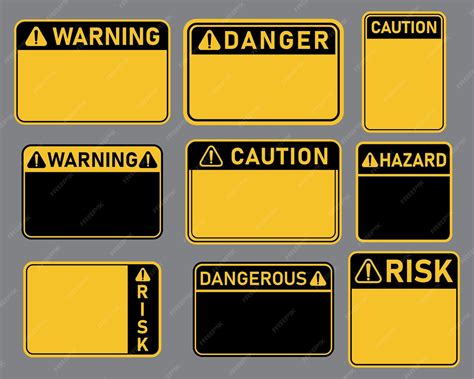 Premium Vector Collection Of Blank Danger Signs Vector Illustration