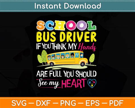 School Bus Driver Funny Svg Digital Cutting File Artprintfile