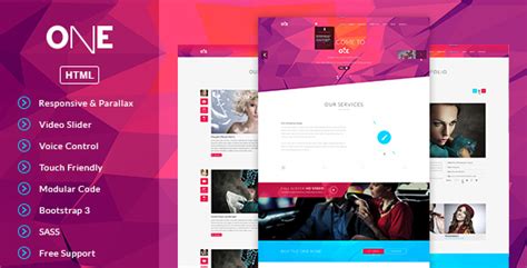 ONE HTML Template By Drawvisuals ThemeForest