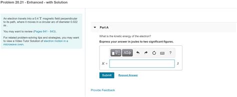 Solved Problem 20 21 Enhanced With Solution An Electron Chegg Com