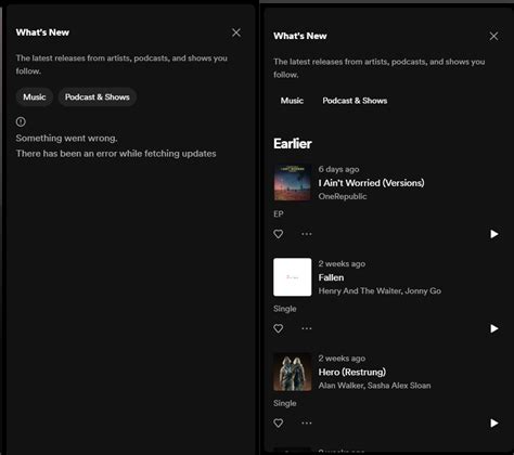 solved what s new broken on desktop the spotify community