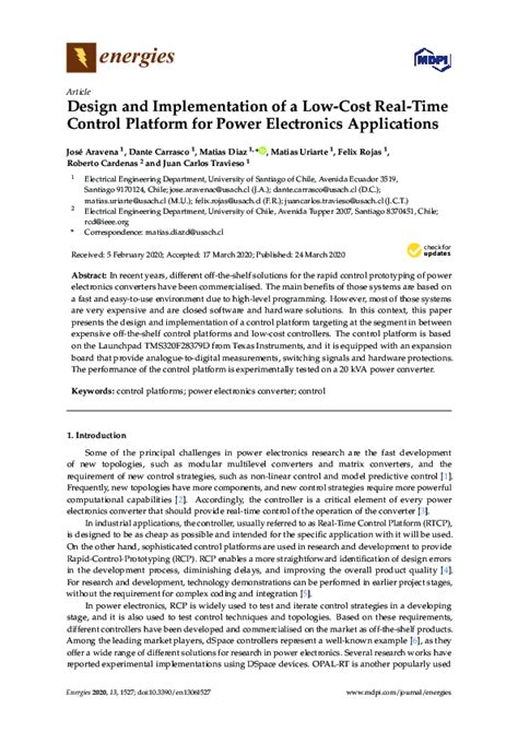 pdf design and implementation of a low cost real time control