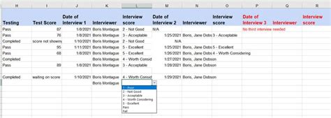 Applicant Tracking Spreadsheet Free Excel Templates