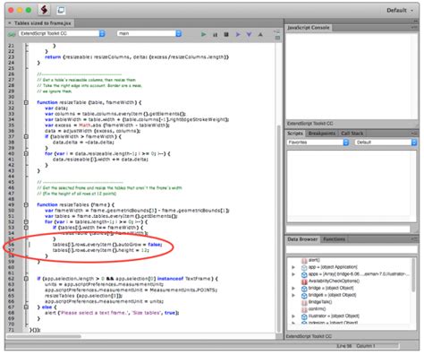 Sizing Tables With A Script Creativepro Network