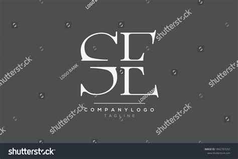 Se Initials Monogram Letter Text Alphabet Stock Vector Royalty Free