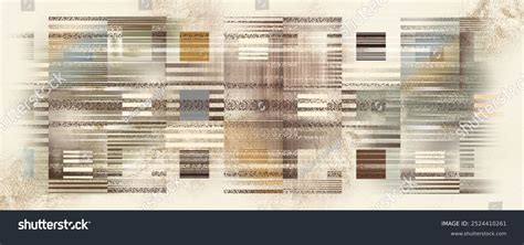 Shawl Design Modern Trendy Vintage Patchwork Stock Illustration