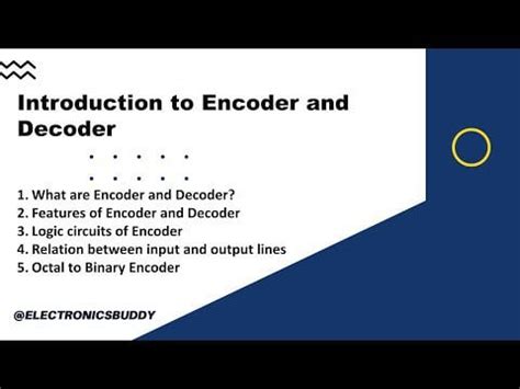 Introduction to Encoder and Decoder | Digital Electronics | Working, Application and Logic ...