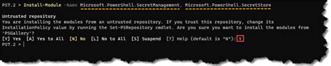 powershell encrypt password command via secret management module