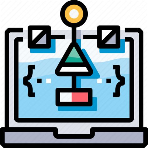 coding develop development flowchart palnning programming icon