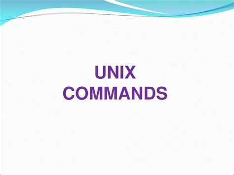 Ppt Unix Commands Powerpoint Presentation Free Download Id9188501