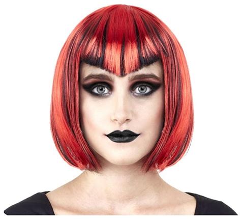 Perruque Bob Vampire Rouge Adulte