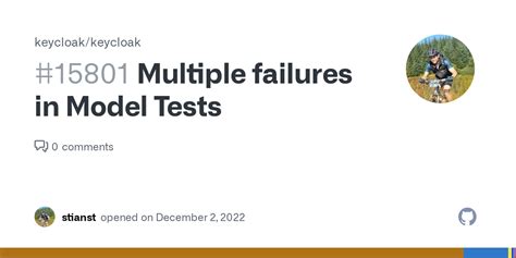 Multiple Failures In Model Tests Issue Keycloak Keycloak GitHub