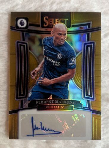 2023 24 Panini Select Premier League Signatures Gold Prizm S Fm Florent Malouda 10 Au For