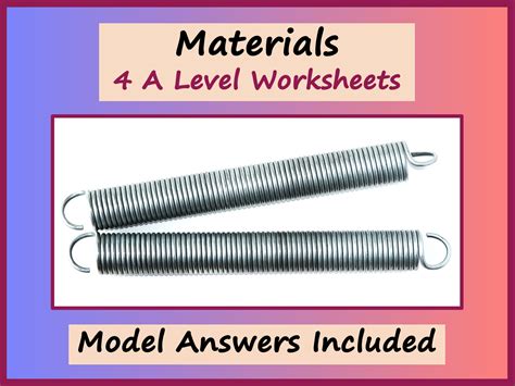 Materials Worksheets A Level Physics Teaching Resources