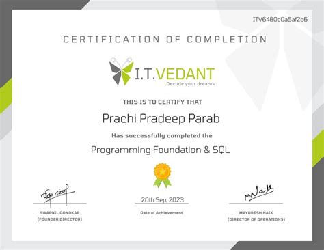 Finished Sql Certification With Advanced Skills Prachi Pradeep Parab Posted On The Topic