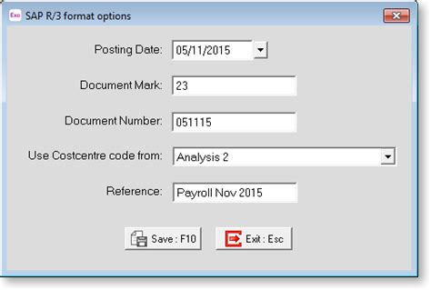 Exo Payroll Export General Ledger