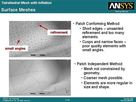 Chapter 5 Tetrahedral Mesh With Inflation Ansys Meshing