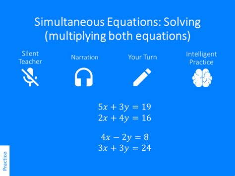 Simultaneous Equations Solving Multiplying Both Equations
